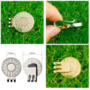 GOLTERS Golf Ball Markers with Hat Clips Value Sets for Men Women Golfer, Removable Attaches Easily to Golf Cap Premium Gifts (golf club)