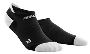 cep ultralight no show socks, black/light grey, women ii