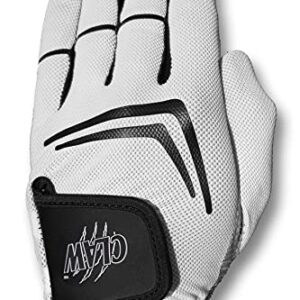 Caddy Daddy Claw Golf Gloves for Men | Mesh Gloves for Breathability | Flex-Mesh Design | Silicone-Web Coating for Max. Grip | Left & Right Hand | 100% Machine-Washable | Black, White, Grey