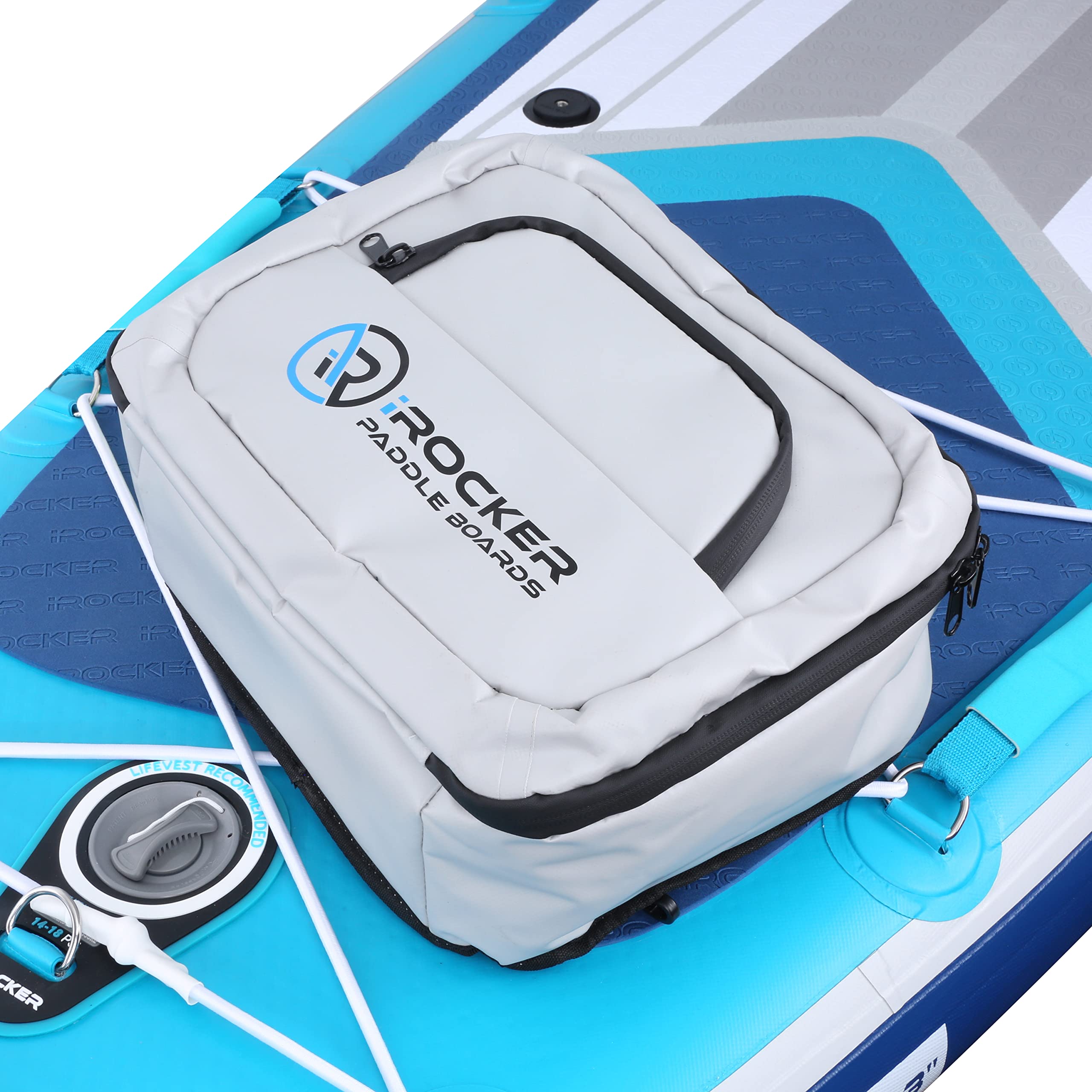 iROCKER Lunch Box Cooler - Paddle Board Deck Bag - Water-Resistant bag connects to SUP Bungees