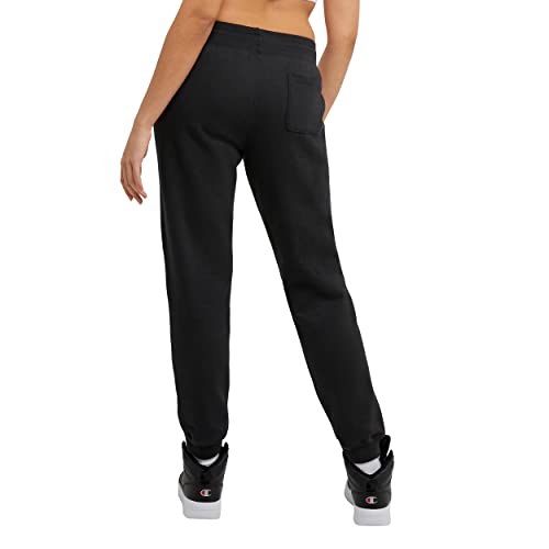 Champion, Reverse Weave, Heavyweight Fleece Joggers for Women, 29", Black C Logo, Medium