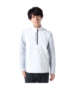 under armour storm evolution daytona 1/2 zip, white (100)/black, large