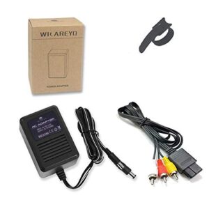 wicareyo ac power adapter wall charger power supply with av cable for nes snes genesis1