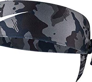 Nike Men's Printed Dri-FIT Head Tie (Dark_Grey_Black_White)