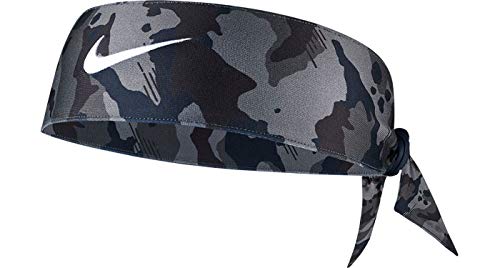 Nike Men's Printed Dri-FIT Head Tie (Dark_Grey_Black_White)