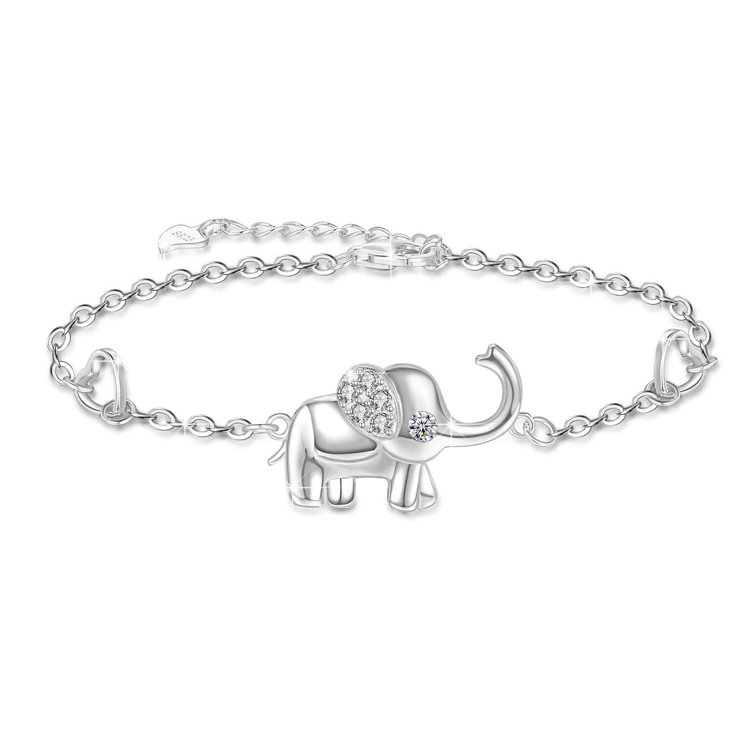 OneSight Elephant Bracelet For Women 925 Sterling Silver Elephants Bracelets Jewelry