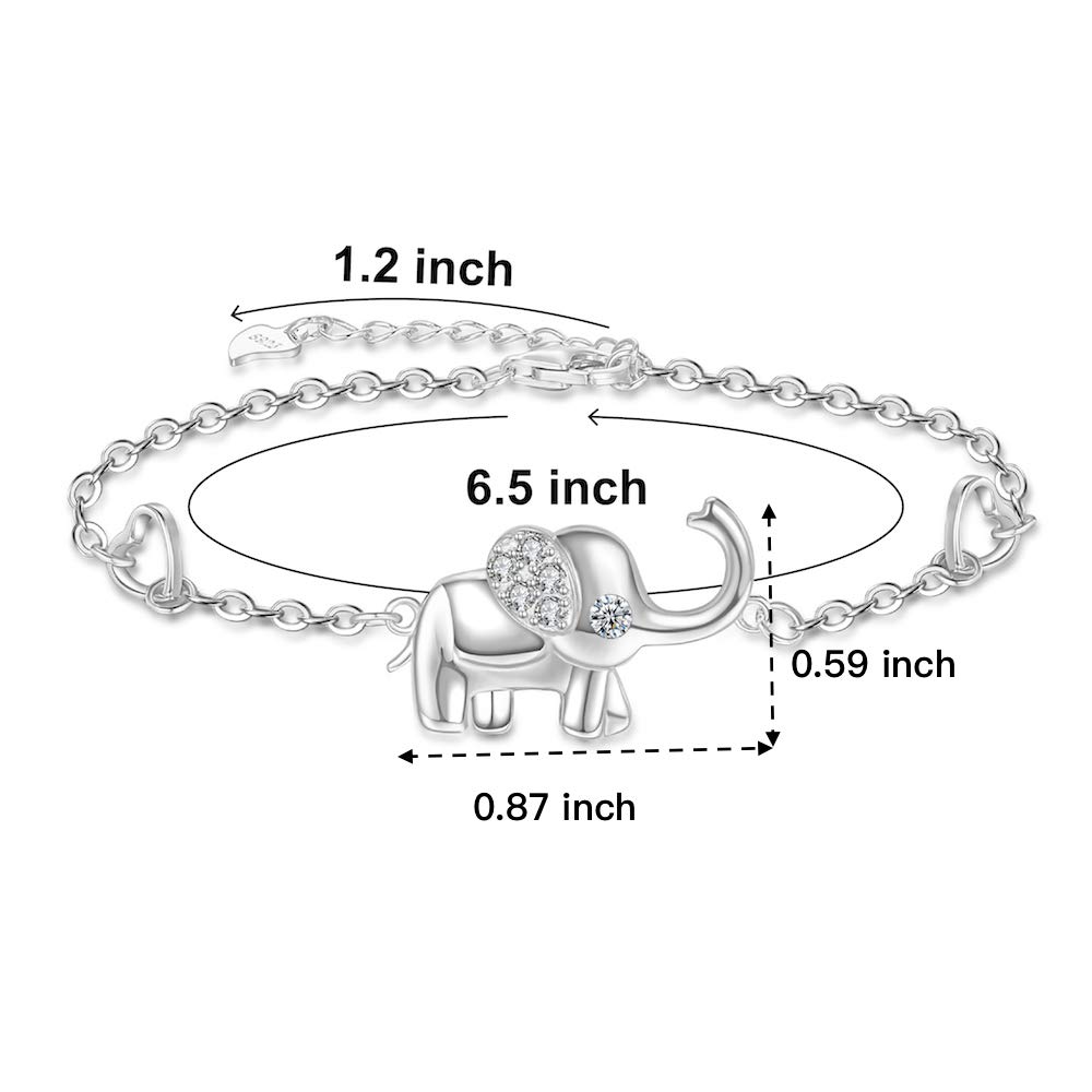 OneSight Elephant Bracelet For Women 925 Sterling Silver Elephants Bracelets Jewelry