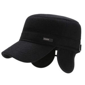 MRACSIY Mens Baseball Cap Winter Caps for Head Circumference 56-60cm (Black 11)