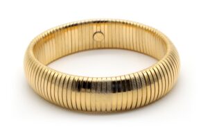 marshal metal fashion bracelet omega 18k gold plated brass stretch cobra bracelet (14mm))