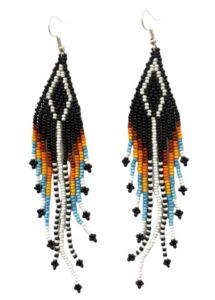 handmade native style ethnic beaded earrings