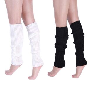 traderplus 3 Pair Women Knit Leg Warmers Long Socks