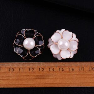 Women's Flower Pearl Enamel Brooch Pins for Ladies Jewelry