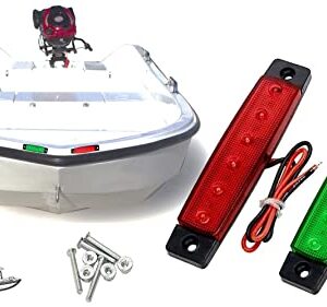 Tree Leds Marine Boat led Navigation Stern Bow Lights Waterproof for Boat, Kayak, Starboard, Small & Big Watercraft 12V DC Red and Green Stripe Kit Long-Life Lenses Durability