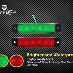 Tree Leds Marine Boat led Navigation Stern Bow Lights Waterproof for Boat, Kayak, Starboard, Small & Big Watercraft 12V DC Red and Green Stripe Kit Long-Life Lenses Durability