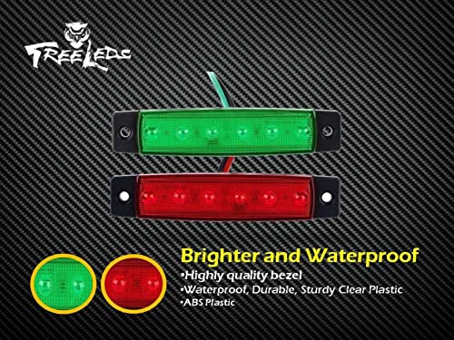 Tree Leds Marine Boat led Navigation Stern Bow Lights Waterproof for Boat, Kayak, Starboard, Small & Big Watercraft 12V DC Red and Green Stripe Kit Long-Life Lenses Durability