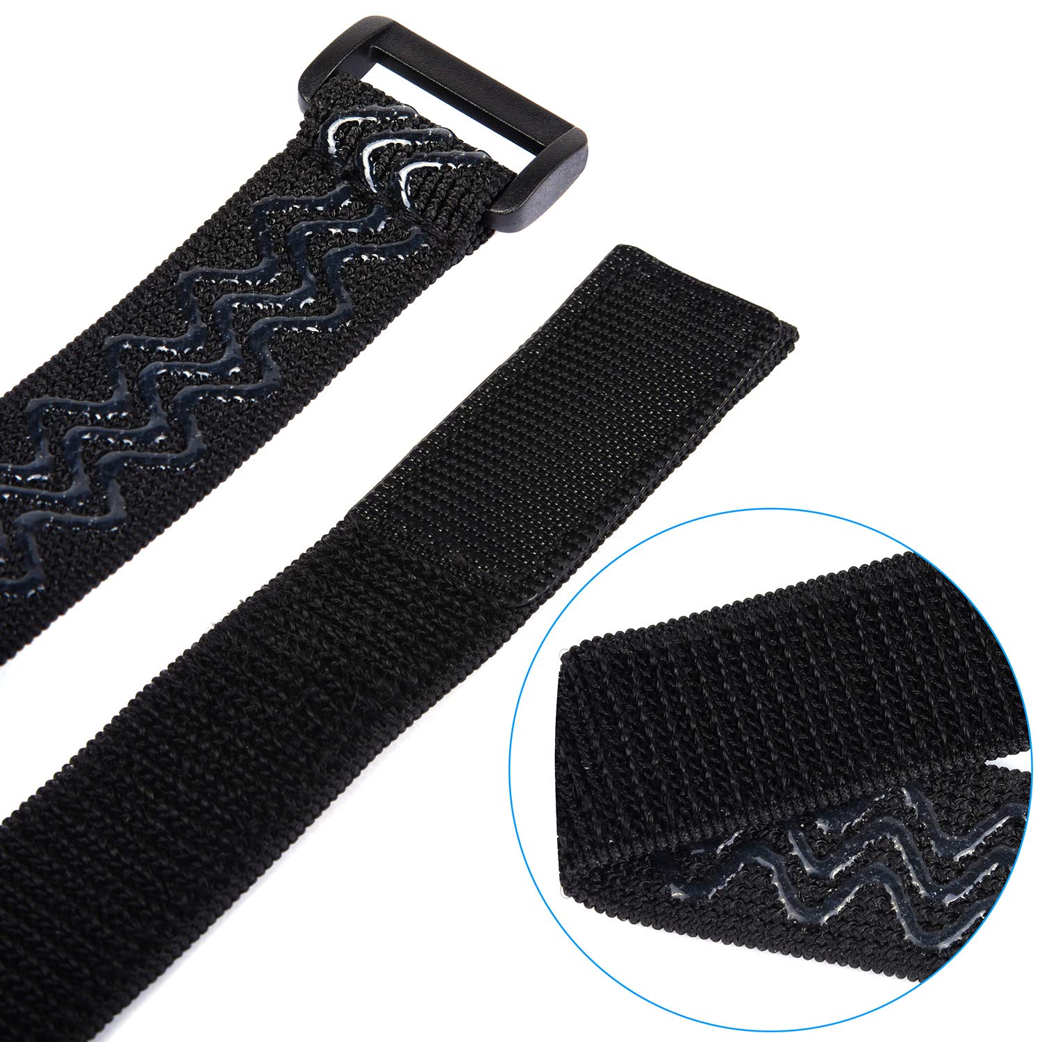 Wisdompro Boot Straps, 1 Pair Knee Boot Straps of Elastic Adjustable Belt, plus Extra 12 Pcs Adhesive Tape Hook Sticker for fall-off prevention