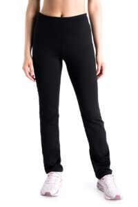 yogipace tall women's 35" fleece lined thermal yoga pants winter straight leg warm sweatpants,black,size s