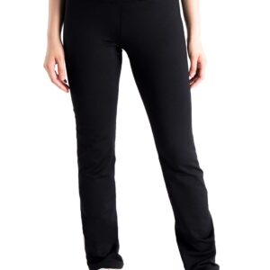 Yogipace Tall Women's 35" Fleece Lined Thermal Yoga Pants Winter Straight Leg Warm Sweatpants,Black,Size S