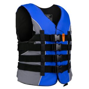 xgear adult uscg life jacket vest water sports (blue, xxl)