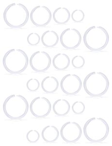 scerring 16g septum jewelry retainer bioflex flexible clear acrylic clicker nose hoop ring cartilage daith tragus rings body piercing jewelry 24pcs