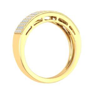 1/2 Carat Diamond Wedding Band Ring in 10K Yellow Gold (Ring Size 5.5) - IGI Certified