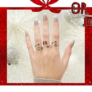 Ohio State Ring | Ohio State Buckeye Jewelry | OSU Jewelry | OSU Ring | Perfect Ohio State Gift for Christmas and Graduation (Three Ring Set - Block O, Brutus, OH-IO rings)