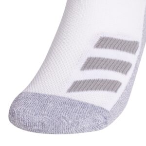 adidas unisex child Kids-boy's/Girl's Cushioned Angle Stripe (6-pair) Low Cut Sock, White/Grey/Light Onix Grey, Large US