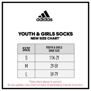 adidas Kids-Boy's/Girl's Cushioned Angle Stripe Low Cut Socks (6-Pair), Black/Onix Grey/Night Grey, Large