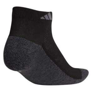 adidas Kids-Boy's/Girl's Cushioned Angle Stripe Low Cut Socks (6-Pair), Black/Onix Grey/Night Grey, Large