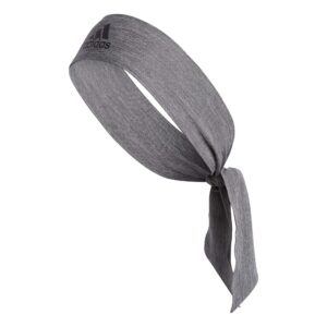 adidas alphaskin tie headband, heather grey/black, one size