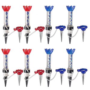 veasaers golf tees unbreakable plastic magnetic 80 mm long bulk reusable 8 pack blue red flexible magnet tee lift step for men women practice training set (8 pack)