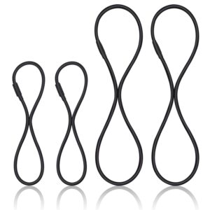 boseen universal elastic bands replacement, anti-aging rubber ring for microphone shock mount holder clamp clip, set of 4 (black)