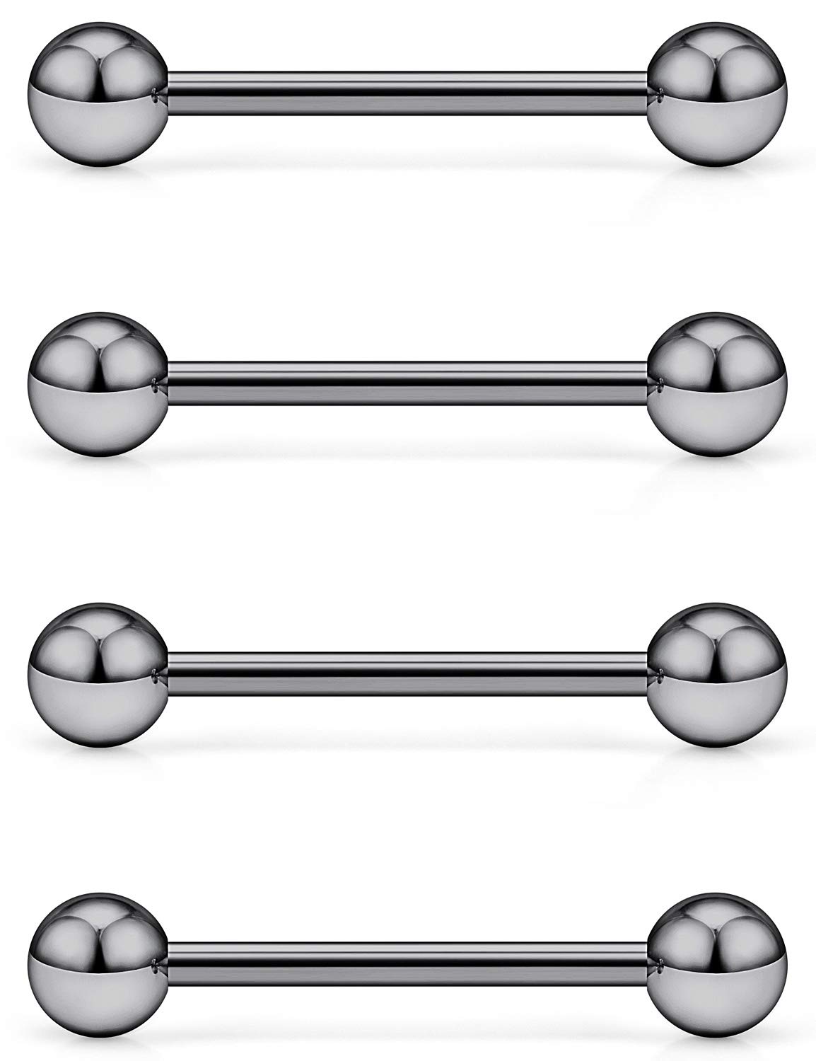 Dyknasz Grade 23 Titanium Externally Threaded Nipple Shield Barbell Ring Bar Body Piercing Jewelry for Women Men 14G 16mm 5/8 inch