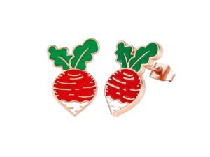 fashion cute vegetable fruits pretty radish earrings for women summer statement jewelry - perfect for beach holidays and parties