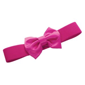 GRACE KARIN Women's Fashionable Bowknot Wide Belt Girls Lady Stretch Cinch(XL,Hot Pink)