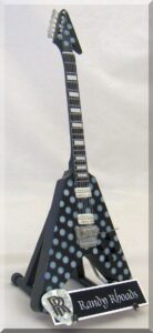 artstudio35 randy rhoads miniature guitar polka dots w/ guitar pick