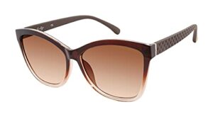 jessica simpson womens j5823 quilted rectangular sunglasses with uv400 protection. glam gifts for her, 57.8 mm, brown & nude, 57.8 mm us