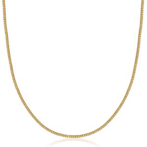 pori jewelers 10k yellow gold 1.5mm, 2.5mm franco square box chain necklace or bracelet - lobster clasp (1.5mm, 20)