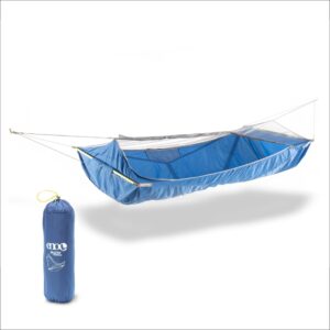 eno skylite hammock - 1 person flat, portable hammock - integrated hammock bug net - for camping, hiking, backpacking, travel, festival, or the beach - pacific