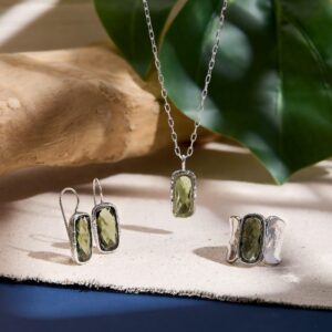 Silpada 'Olivine' Green Cubic Zirconia Drop Earrings in Sterling Silver