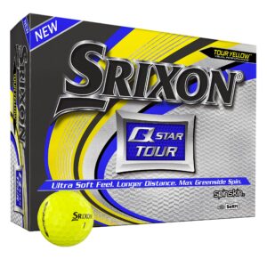 srixon q-star tour 3 golf balls, yellow (one dozen)