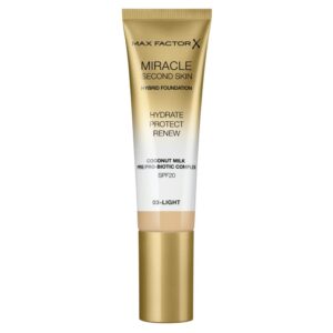 max factor miracle second skin foundation spf 20-03 light foundation women 1.01 oz