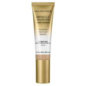 max factor miracle second skin foundation spf 20-07 neutral medium foundation women 1.01 oz