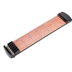 pocket guitar mahogany wood practice neck left hand portable guitar chord practice tool for beginner and music creators