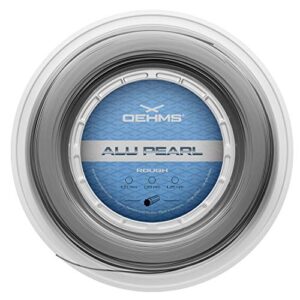 oehms alu pearl rough | 200m (660ft) reel | grooved co-poly tennis racket string | Ø 1,21 mm (17l)