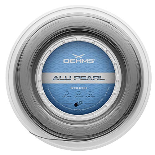 OEHMS Alu Pearl Rough | 200m (660ft) Reel | Grooved Co-Poly Tennis Racket String | Ø 1,21 mm (17L)