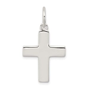 solid 925 sterling silver latin cross charm pendant - 29mm x 27mm