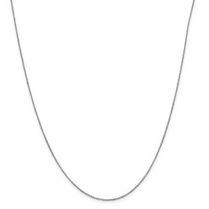 solid 14k white gold .8mm sparkle singapore chain necklace 16"