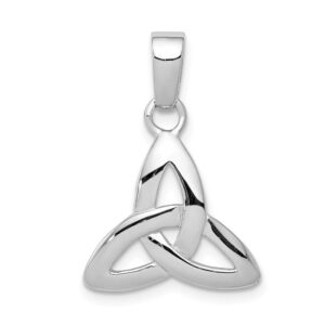 solid 925 sterling silver trinity irish celtic knot pendant charm - 17mm x 16mm