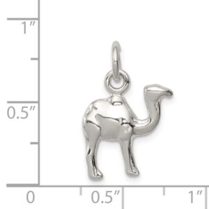 Solid 925 Sterling Silver Mini 3-D Camel Reversible Pendant Charm